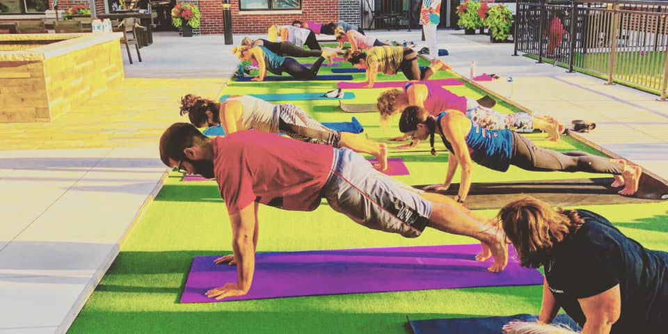 Burlington Station hosts 'Pilates and Pints' | Holladay Properties